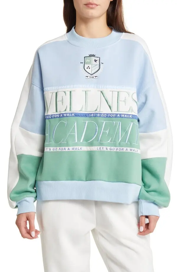 Yellow The Label Varsity Wellness Academy Colorblock Embroidered